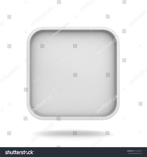 Blank Square Frame White Web Button Stock Illustration Shutterstock