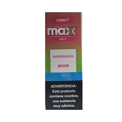 Esencia Naked Nic Salt Max Watermelon Ice 50MG 30ML Na Loja Shopping