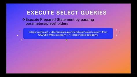 Jdbc Template Prepared Statement With Parameters Example Jdbc