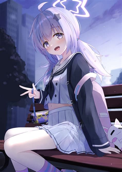 Hd Wallpaper Blue Archive Anime Girls Uzawa Reisa Purple Hair