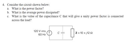 Solved Consider The Circuit Shown Below A What Is The Chegg