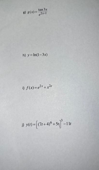 Solved G X E2x−1tan3x Y Ln 1−3x F X E2x X2e