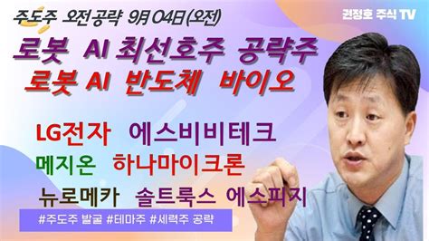 로봇 Ai 반도체 바이오 공략주 하나마이크론 급등 축하 Youtube