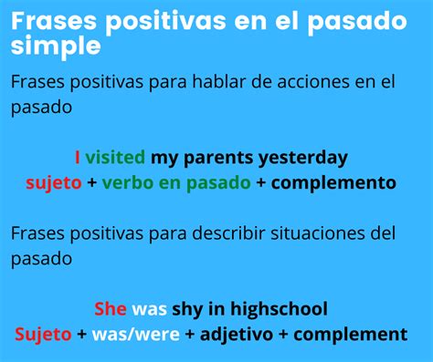 Ejemplos De Oraciones En Pasado Simple Mxedusa