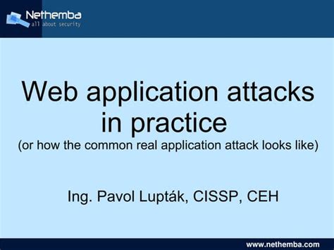 Presentation On Web Attacks Pptx