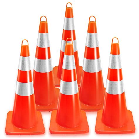 Traffic Safety Cones Inch Orange Street Cones Large Road Cones Pvc Traffic Cones Heavy