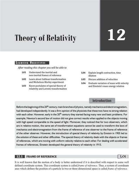 Theory Of Relativity And Frames Of Reference Pdf Luminiferous Aether Special Relativity