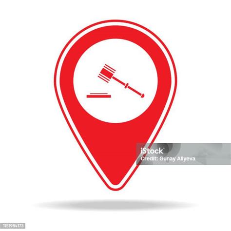 法院地圖引腳圖示移動概念和 Web 應用程式的警告導航引腳圖示的元素詳細的法院地圖引腳圖示可用於網路和移動向量圖形及更多互聯網圖片 Istock
