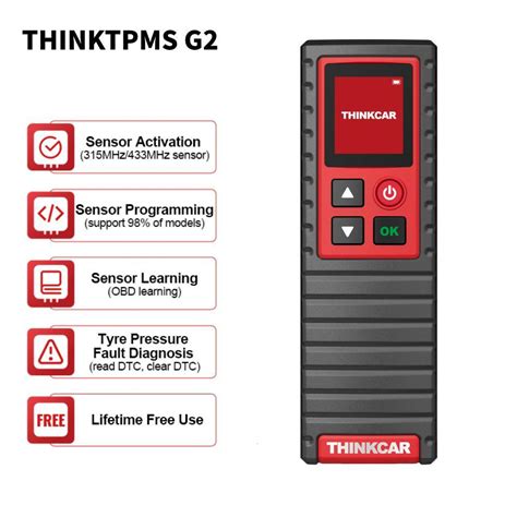 Thinkcar Thinktpms G2 Car Tire Pressure Diagnostic Tool Activate 315433mhz Sensor Programming