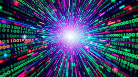 Dive Into The Digital Data Vortex Visualizing Binary Code Flow In A