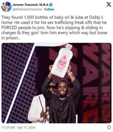 Diddy's 1,000 Bottles Of Baby Oil | Know Your Meme