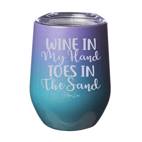 Wine In My Hand Toes In The Sand 12oz Stemless Wine Cup Piper Lou Collection
