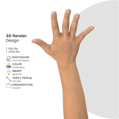 Premium Psd Bionic Hand 3d Modeling Psd File Realistic Hand
