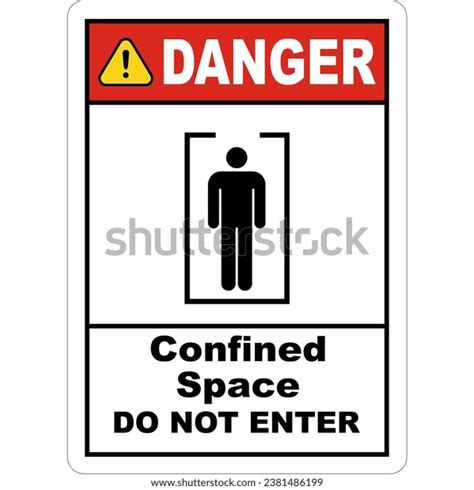 Confined Space Do Not Enter Label Stock Vector Royalty Free 2381486199 Shutterstock