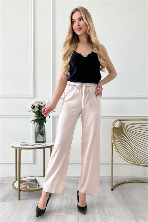 Шовкові жіночі штани колір рожева перлина Tm Silk Kiss