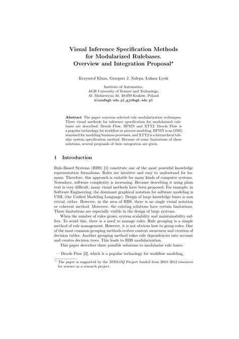 Pdf Visual Inference Specification Methods For Modularized Rulebases