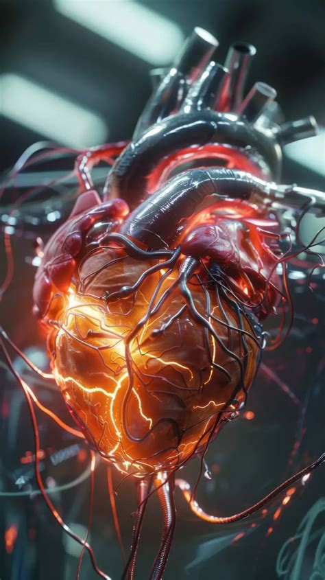 Futuristic Heart Cybernetic Heart Robotic Heart Technology And