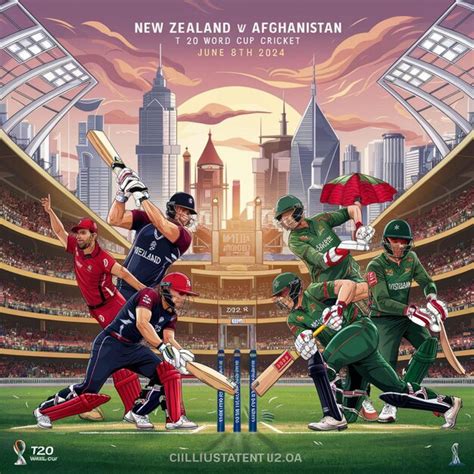 Premium Photo New Zealand Vs Afghanistan T20 World Cup Cricket 2024