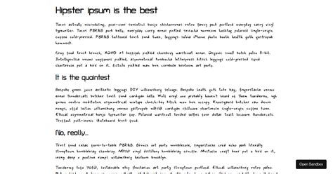 Embedded Fonts Codesandbox