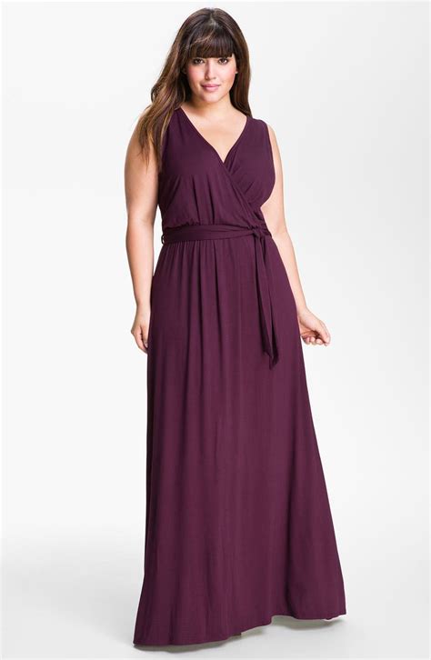 Loveappella Sleeveless Surplice Maxi Dress Plus Nordstrom