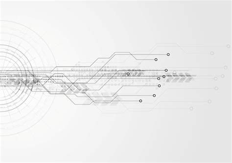 Arrière Plan De La Carte De Circuits Hitech Gris Vecteur Premium