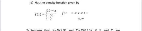 Solved Find The Probability Density Function Of The Sum Of Chegg