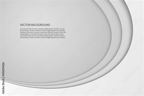 Vector Modern Simple Oval Gray And White Background With Paper Effect