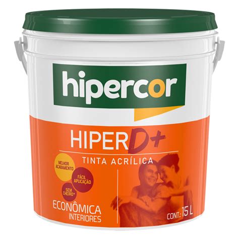 Tinta Acrilica Hiper D Economica Branco Neve Balde L Hipercor