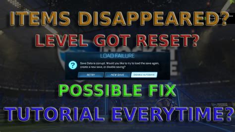 Corrupt Save Data Rocket League Fix Youtube