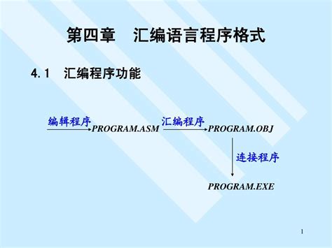 第四章1 汇编语言 word文档在线阅读与下载 无忧文档