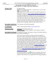 AGEC 4353 5343 Syllabus Thapa Spring2023 Pdf Syllabus AGEC 4343 5343