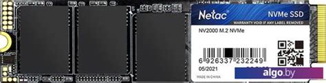 Netac Nv2000 1tb Nt01nv2000 1t0 E4x Ssd купить в Минске цена
