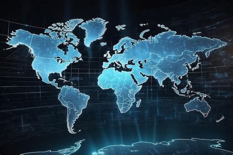 Premium Photo News Background With A 3d Holographic World Map That