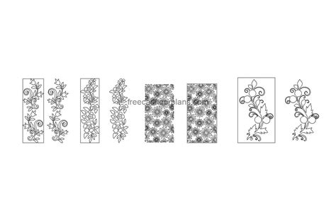 Floral Cnc Designs Free Cad Drawings