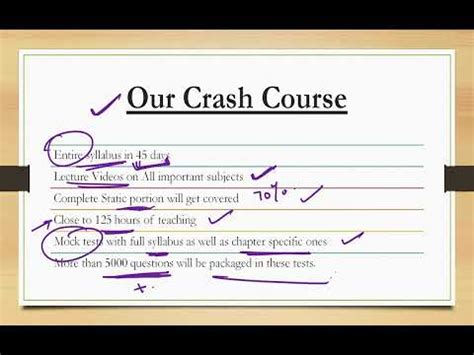 Overview UPSC Prelims Crash Course Video Lecture