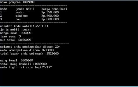 contoh output program pascal if dan array