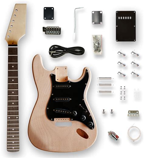 BexGears Kit de guitare électrique style ST à monter soi même corps en
