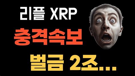 리플 Xrp 충격속보 리플 Xrp 벌금 2조 Youtube