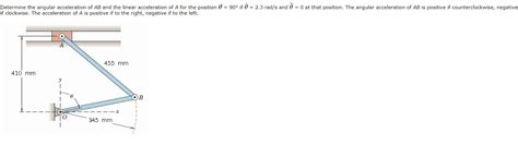 Solved Determine The Angular Acceleration Of AB And The Chegg