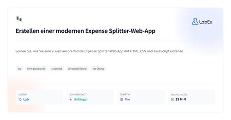 Erstellen Einer Modernen Expense Splitter Web App Labex