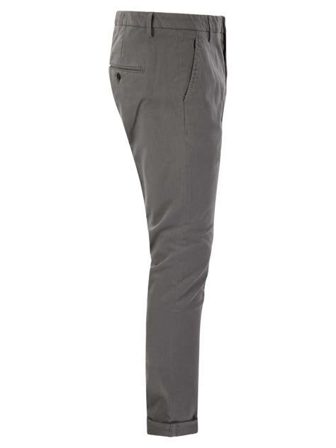 Dondup Gaubert Slim Fit Gabardine Trousers Dondup