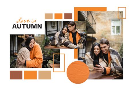 Collage With Young Beautiful Couple For Valentines Day Online Mood