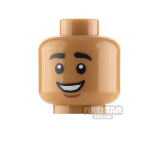 Lego Minifigure Head Smiling And Lopsided Grin