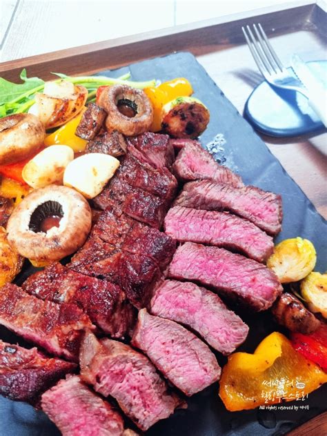 채끝스테이크샐러드 구운야채 스테이크 굽기 홈파티메뉴 네이버 블로그