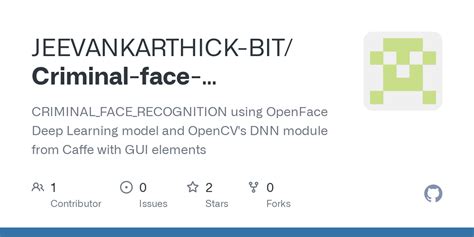 Github Jeevankarthick Bit Criminal Face Recognition Using Opencv And