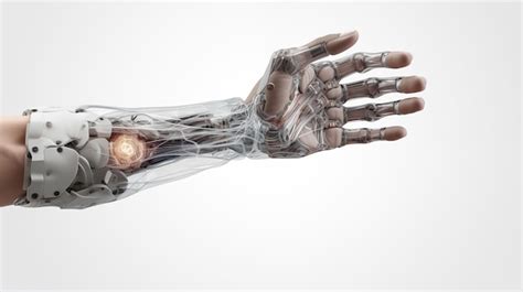 Hand Drawn Mechanical Smart Arm Picture Premium AI Generated Image