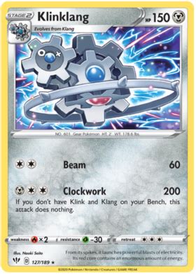 Klink Darkness Ablaze 125 Pokemon Card
