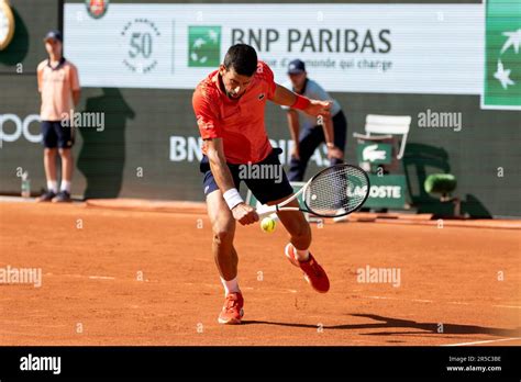 Paris If 02062023 Roland Garros 2023 Novak Djokovic During His