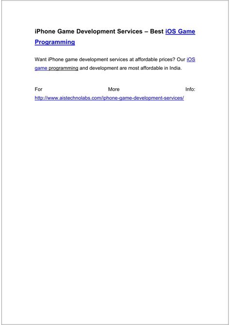 ppt iphone game development services best ios game programming