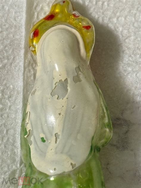 Редкая елочная игрушка СССР царевна лягушка аленушка с косой на прищепке под реставрацию